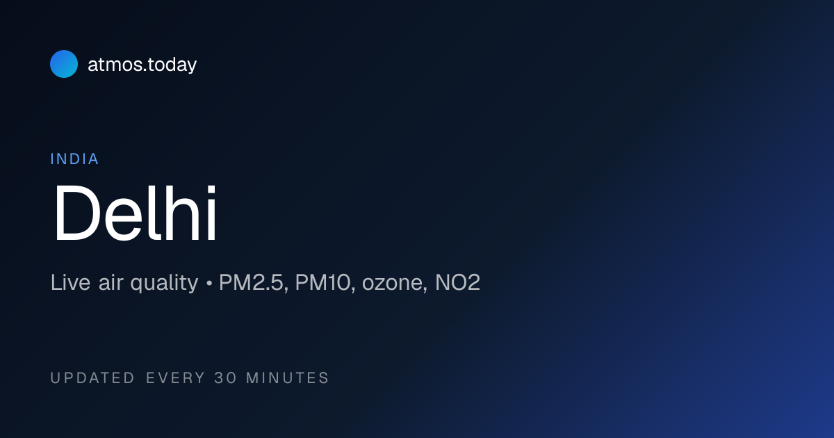 Delhi Air Quality Index, AQI & PM2.5 Live | atmos.today
