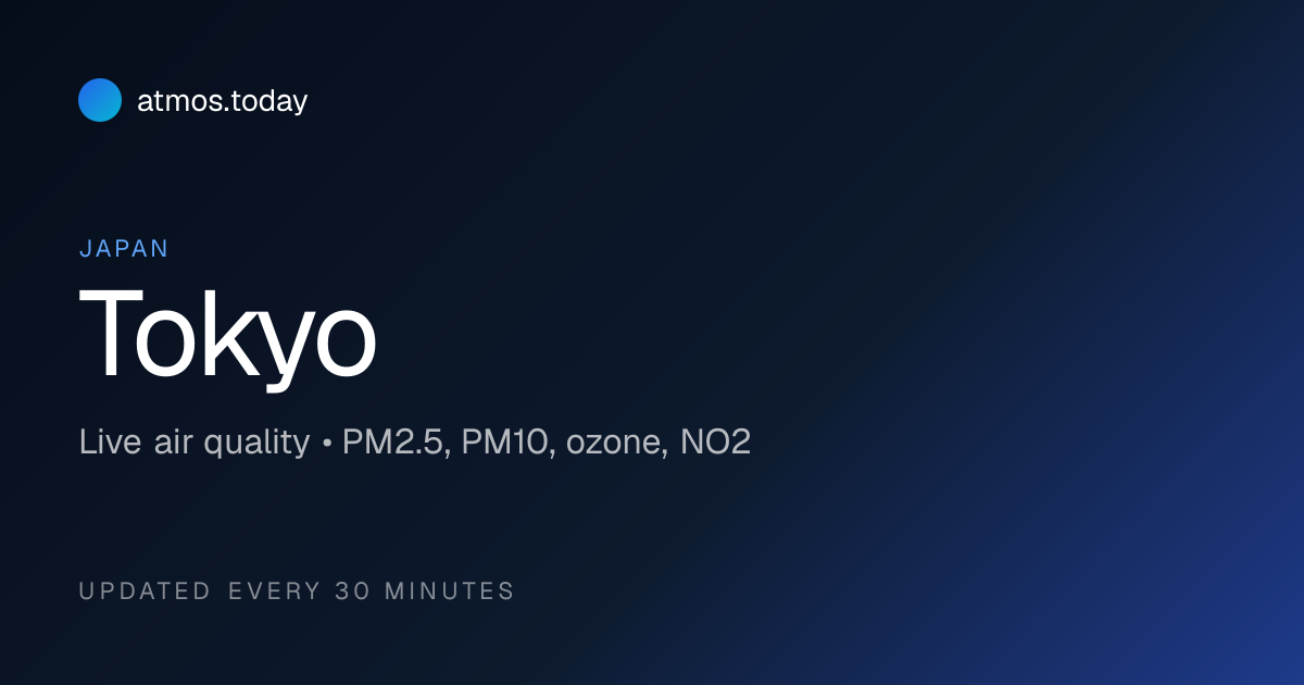 Tokyo Air Quality Index, AQI & PM2.5 Live | atmos.today