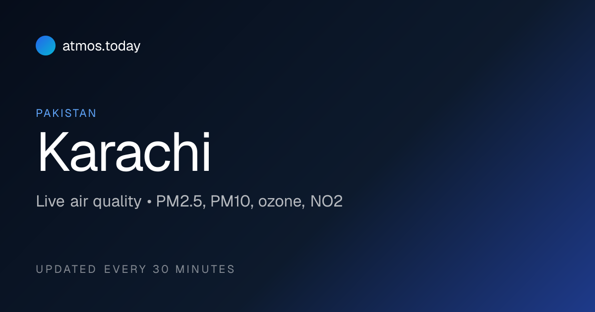 Karachi Air Quality Index, AQI & PM2.5 Live | atmos.today
