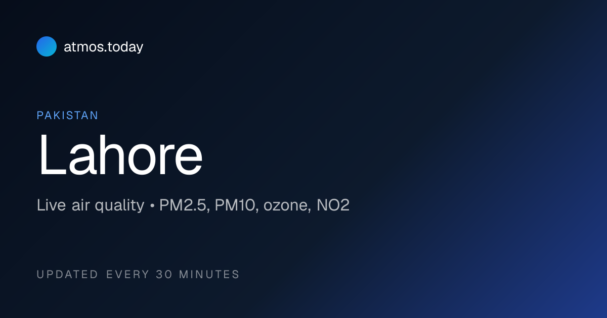 Lahore Air Quality Index, AQI & PM2.5 Live | atmos.today