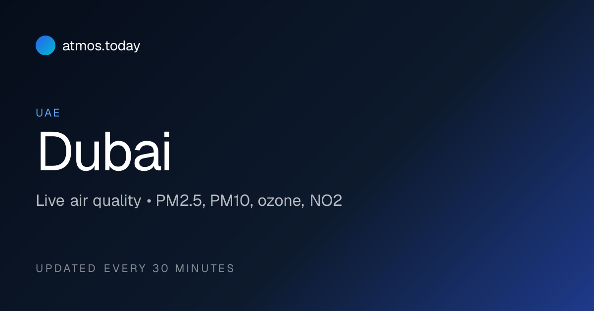 Dubai Air Quality Index, AQI & PM2.5 Live | atmos.today
